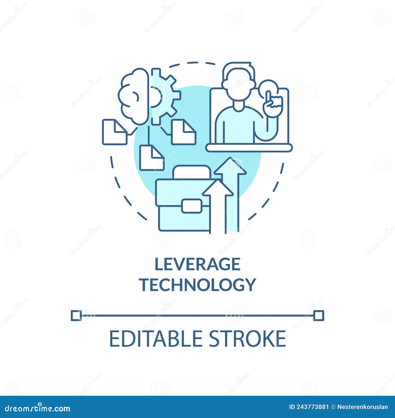 Leverage Technology Turquoise Concept Icon Stock Vector - Illustration ...