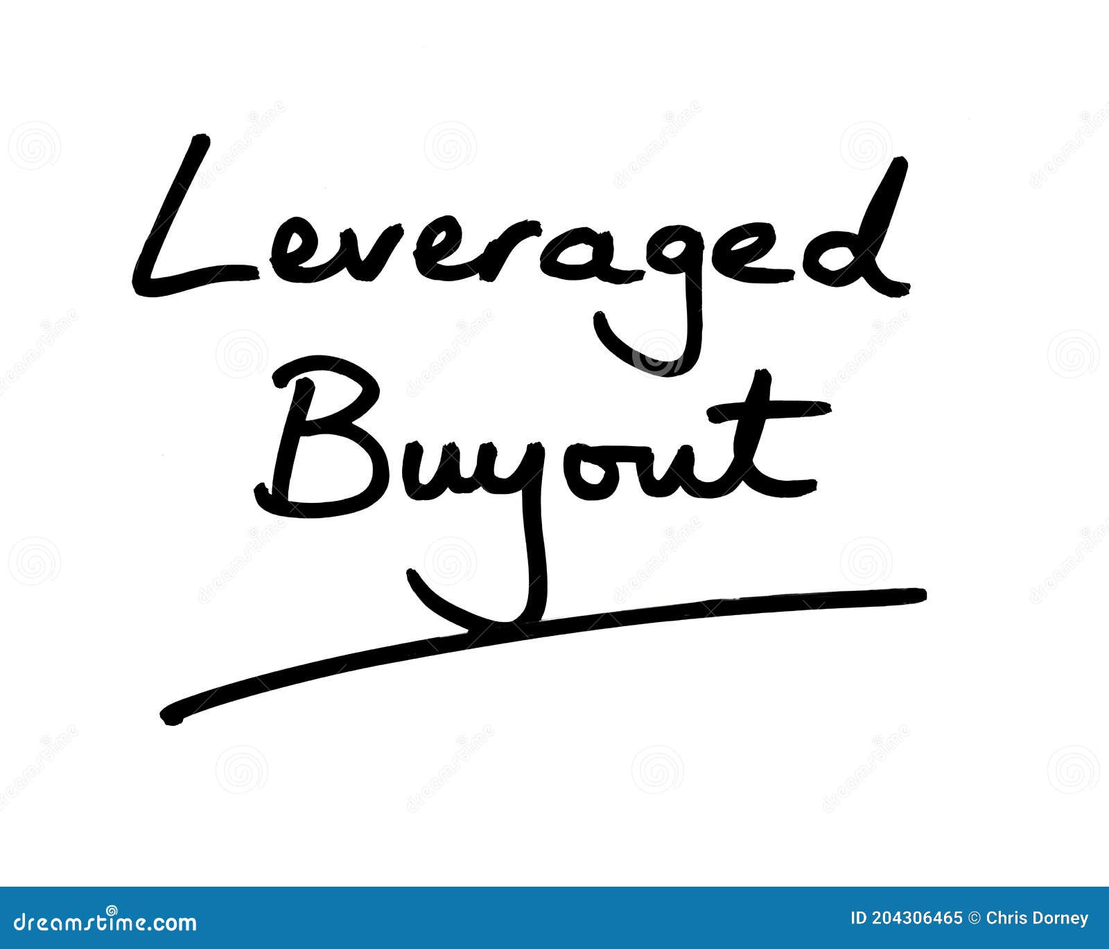 Leveraged Buyout stock illustration. Illustration of handwritten ...