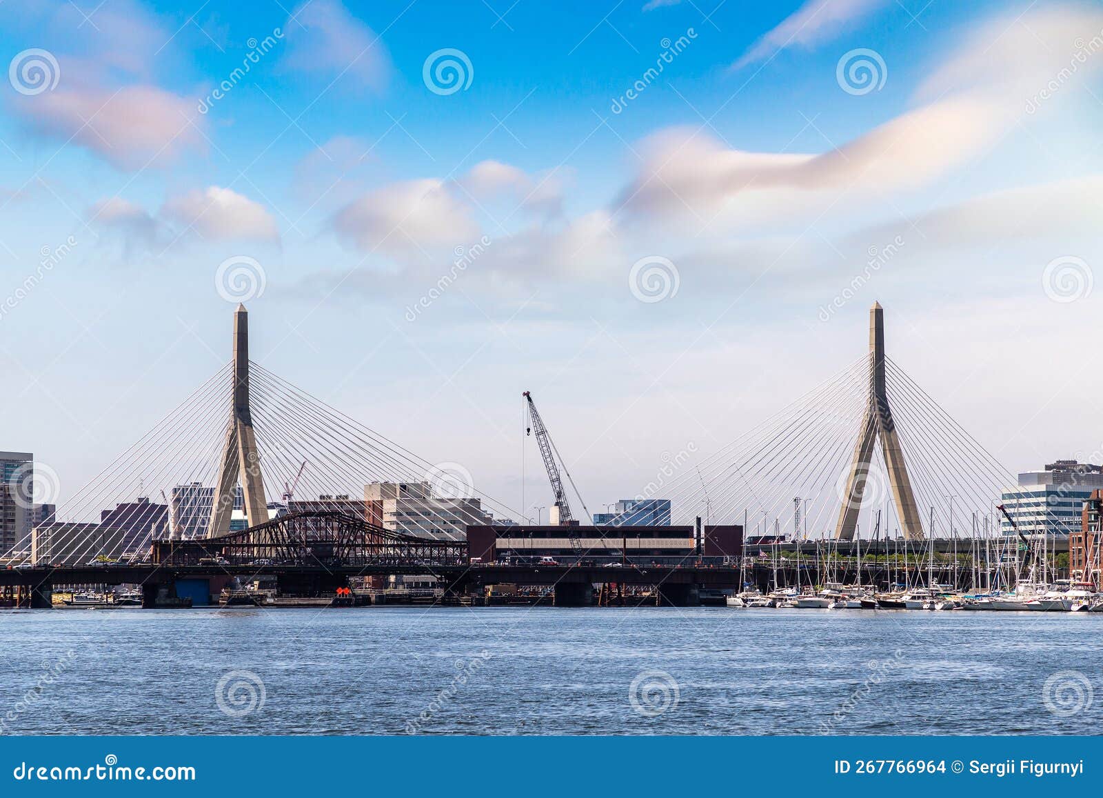 Leverett Circle Connector Bridge in Boston Stock Photo - Image of ...