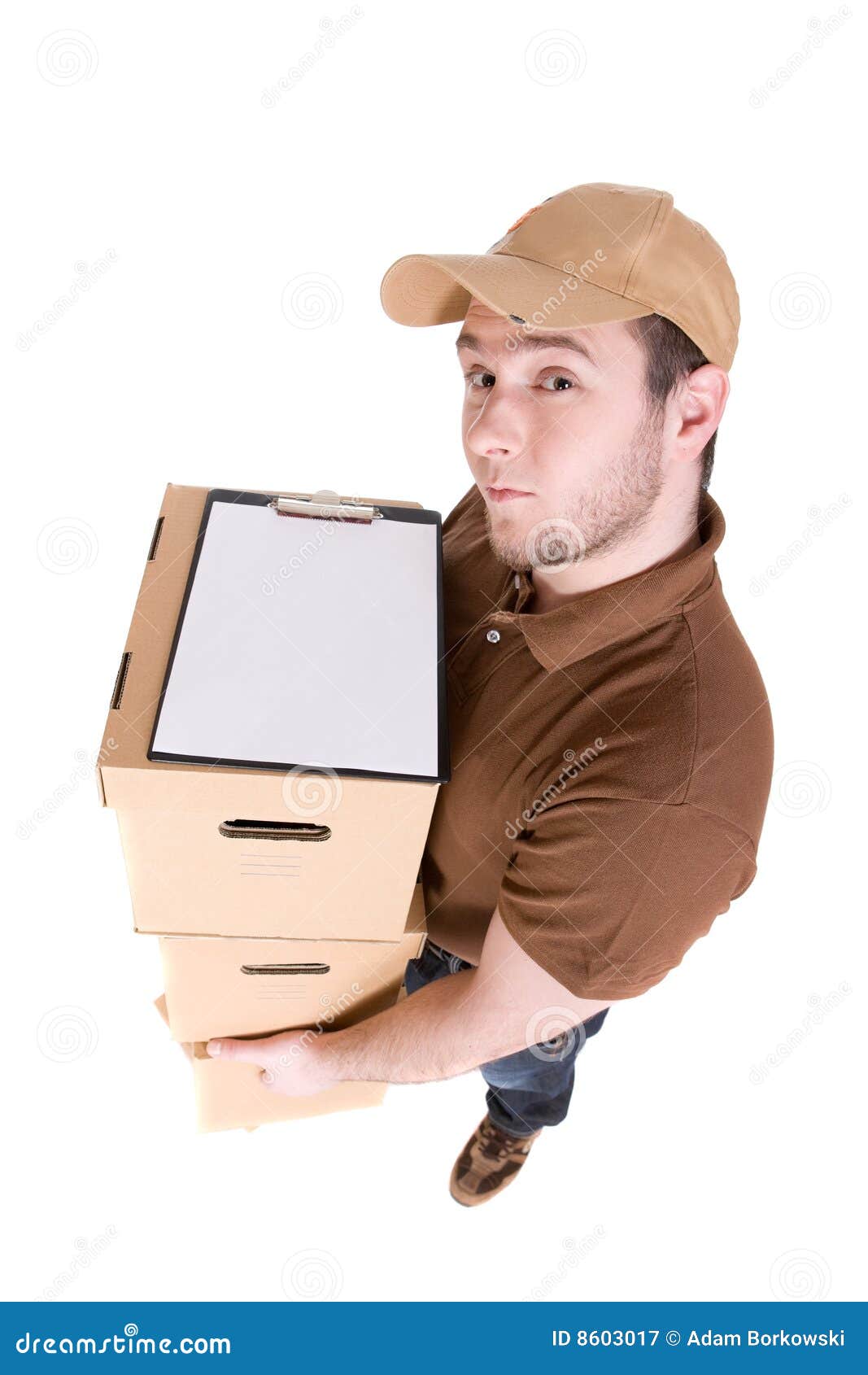 Levering stock afbeelding. Image of volledig, kraag, koerier - 8603017