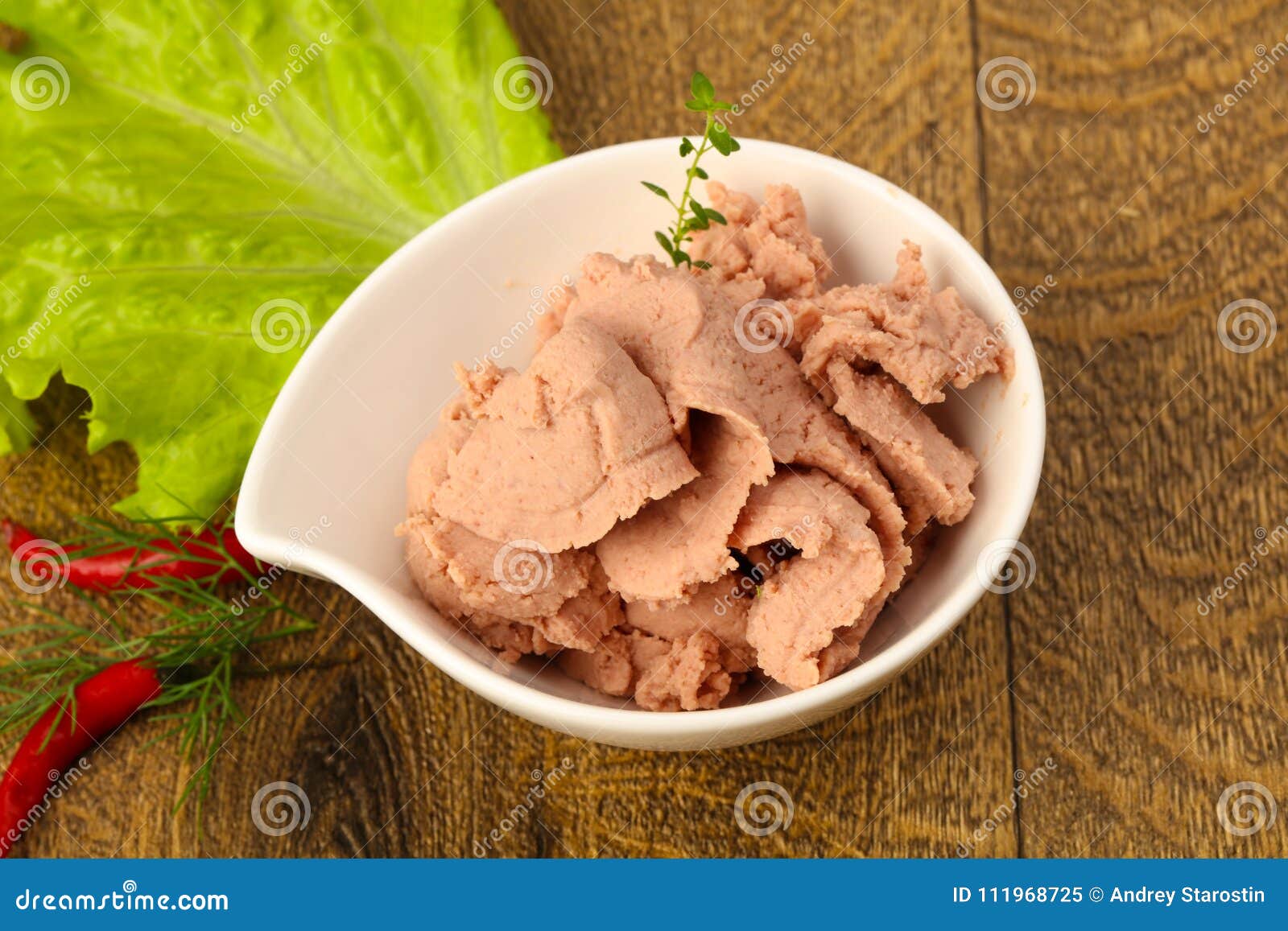 Leverpastei stock afbeelding. Image of voedsel, vers - 111968725