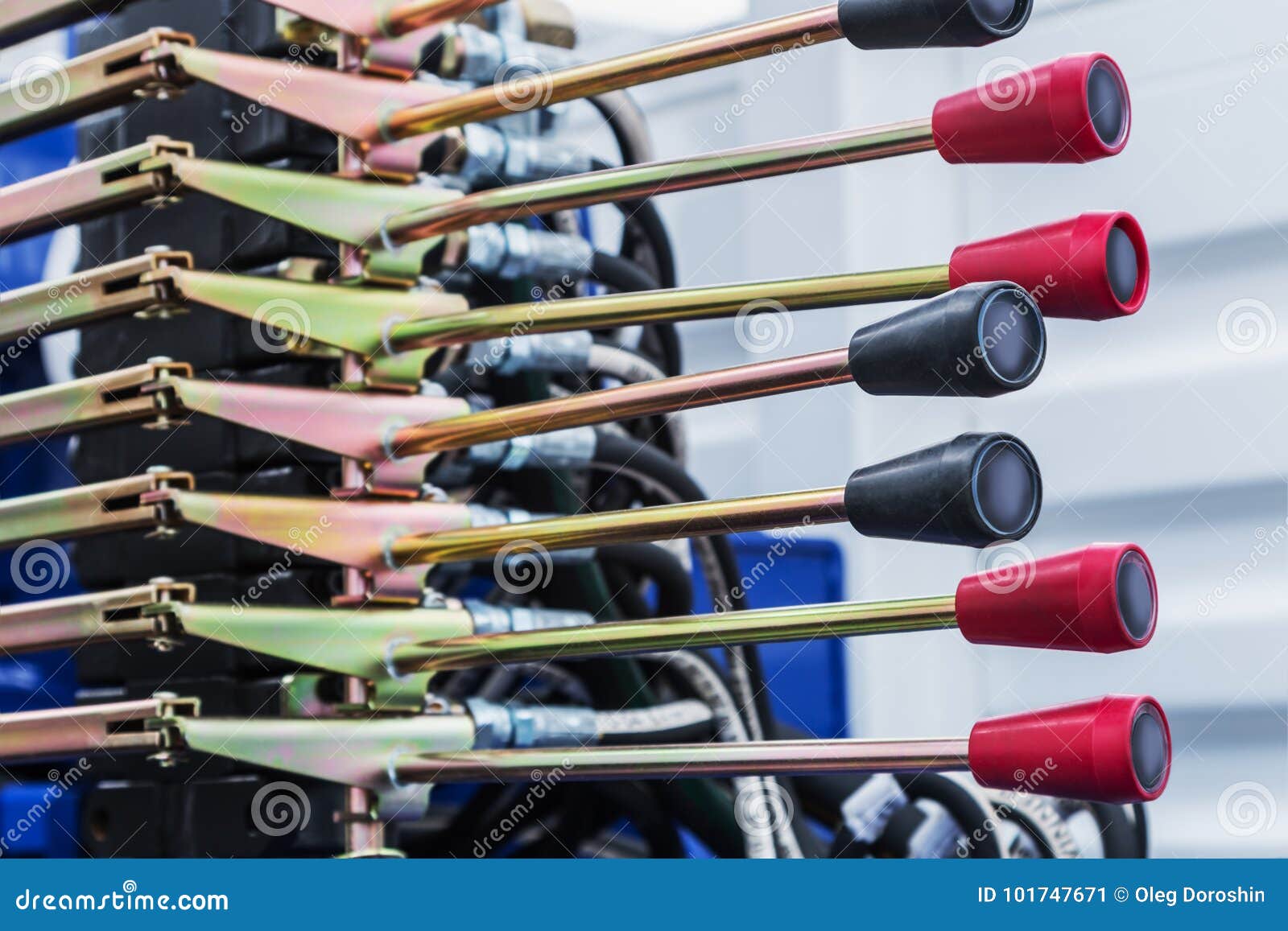 Levers on Construction Equipment Stock Image - Image of hydraulic ...