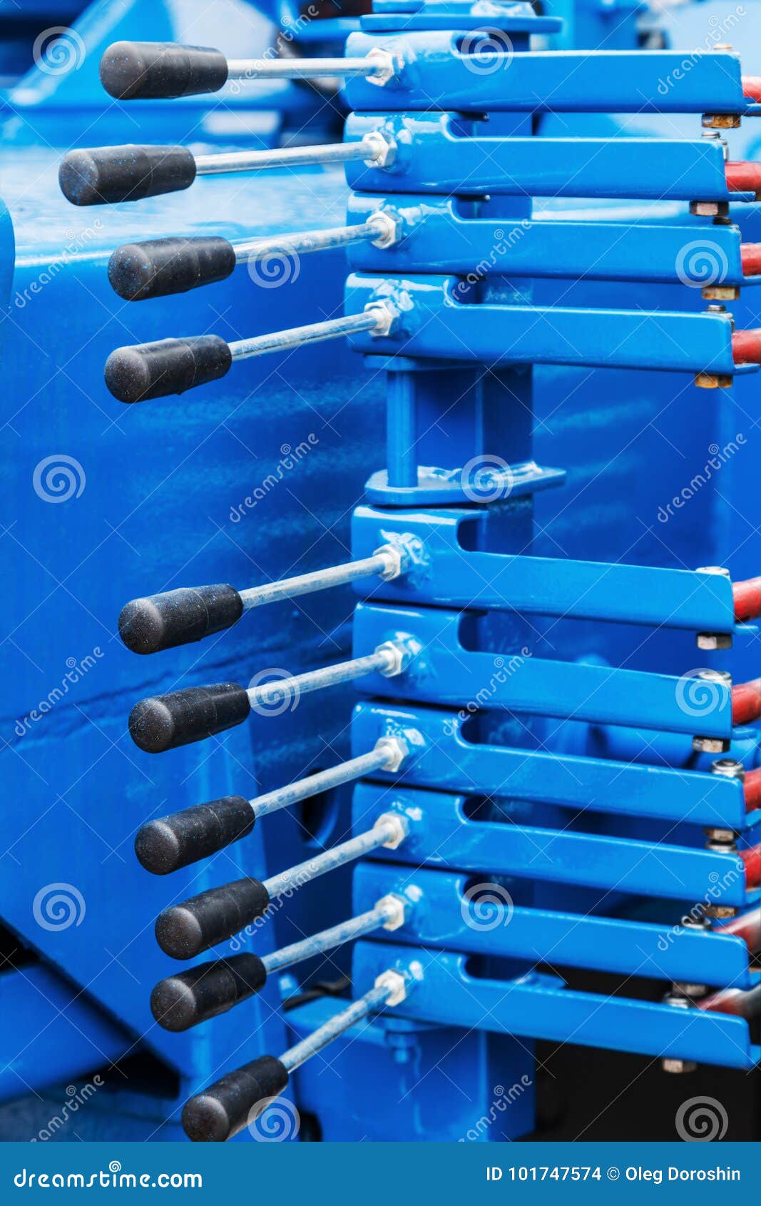 Levers on Construction Equipment, Tractor Stock Photo - Image of ...