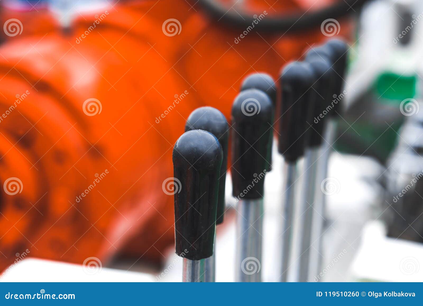 The Levers of the Excavator Stock Photo - Image of excavation ...