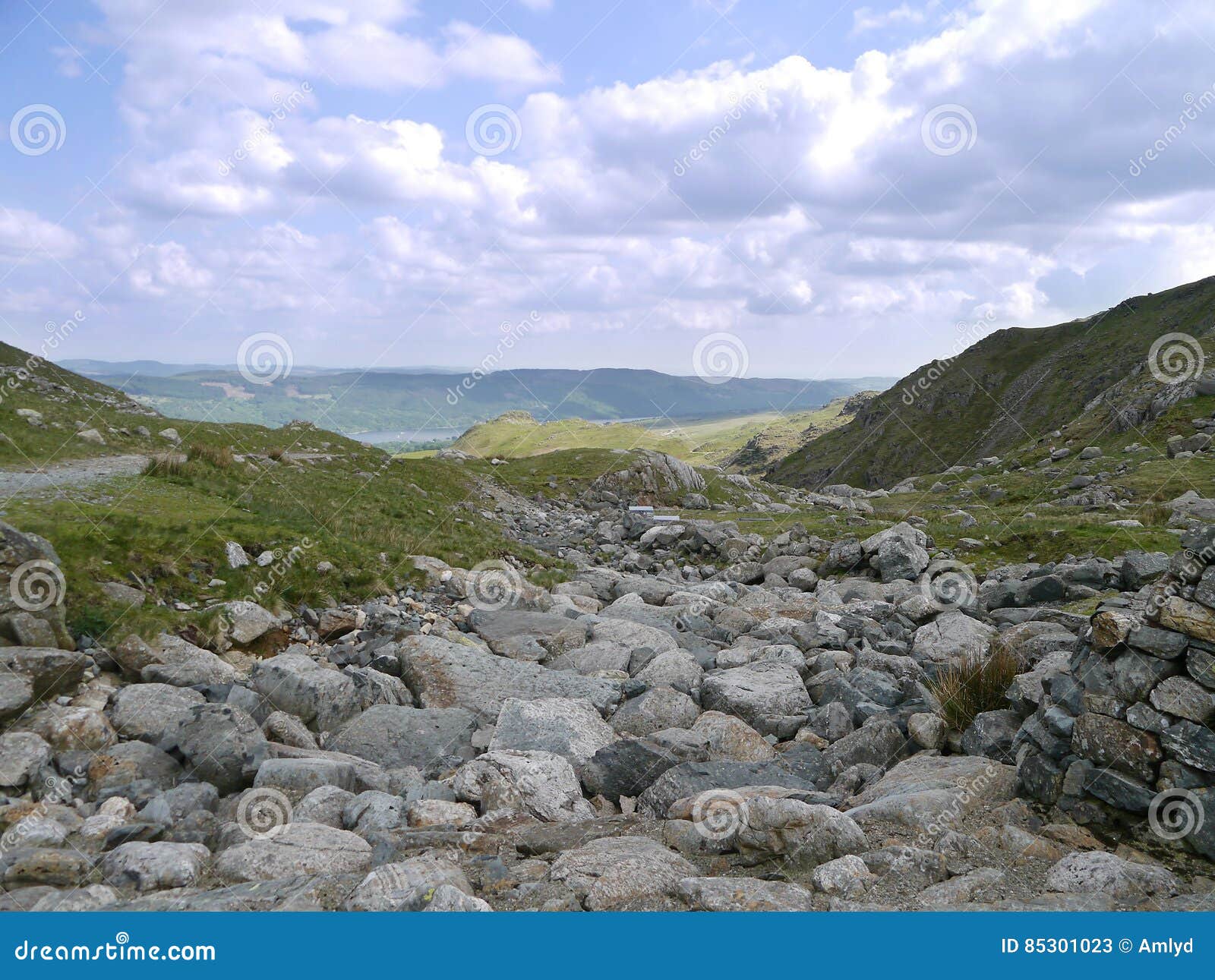 On Levers Water Outflow, Coniston Lake District Stock Image - Image of ...