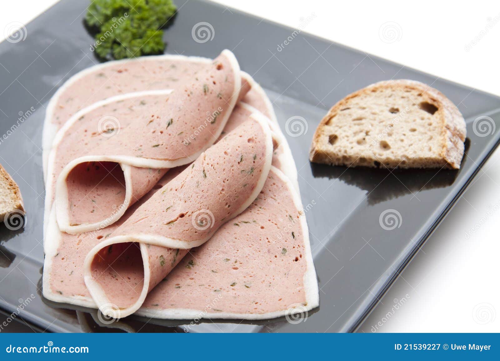 Leverworst met brood stock afbeelding. Image of gerold - 21539227