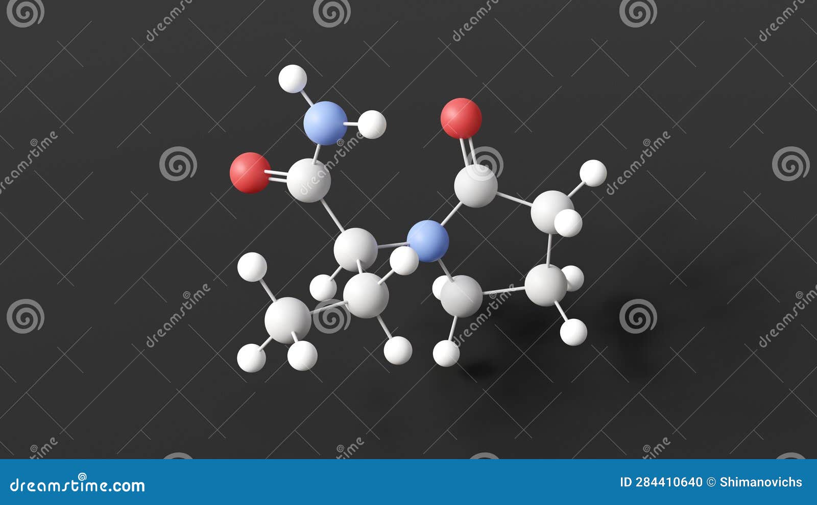 Levetiracetam Molecule, Molecular Structure, Anticonvulsants, Ball and ...