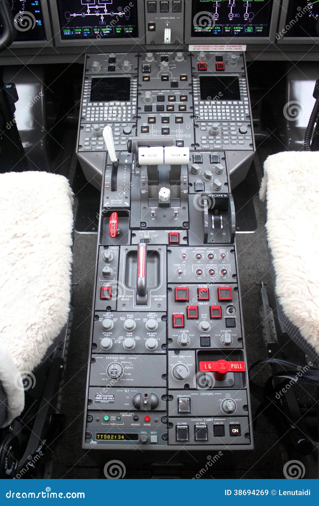 Levier Et Panneau D'un Avion Image stock - Image du altitude, avion ...