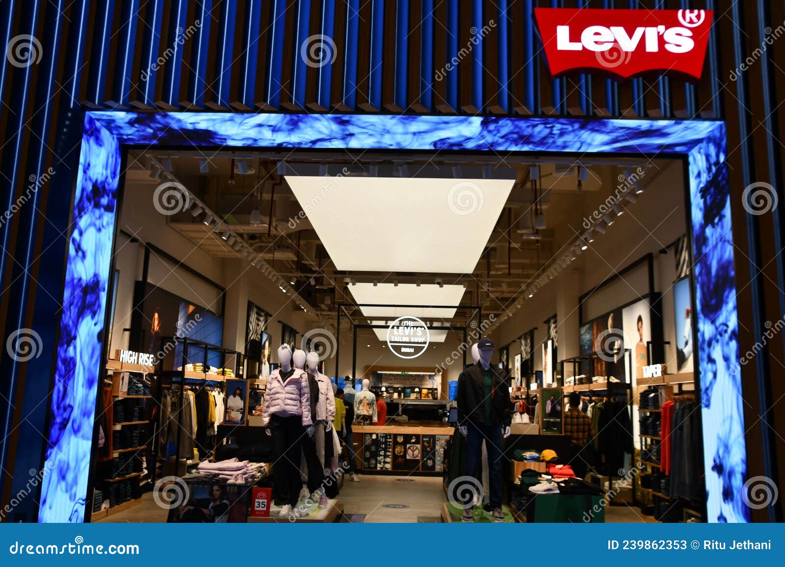 Levis Store at Dubai Mall in Dubai, UAE Editorial Stock Photo - Image ...