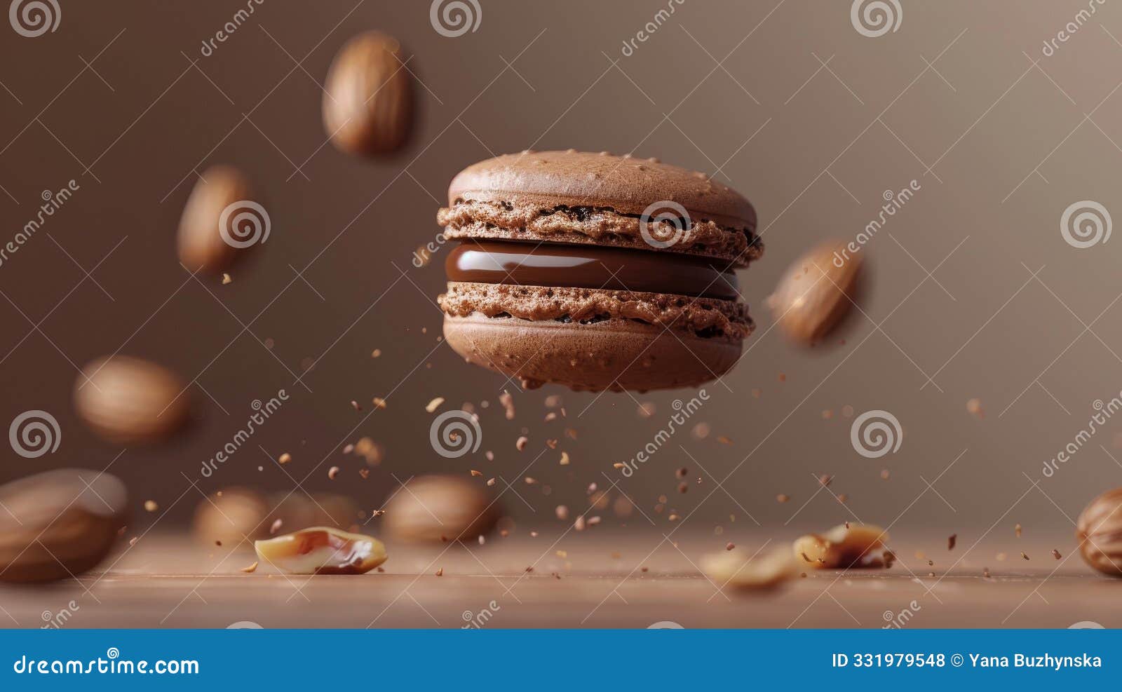 Levitating Chocolate Bar Post Crash On White Background For Striking ...