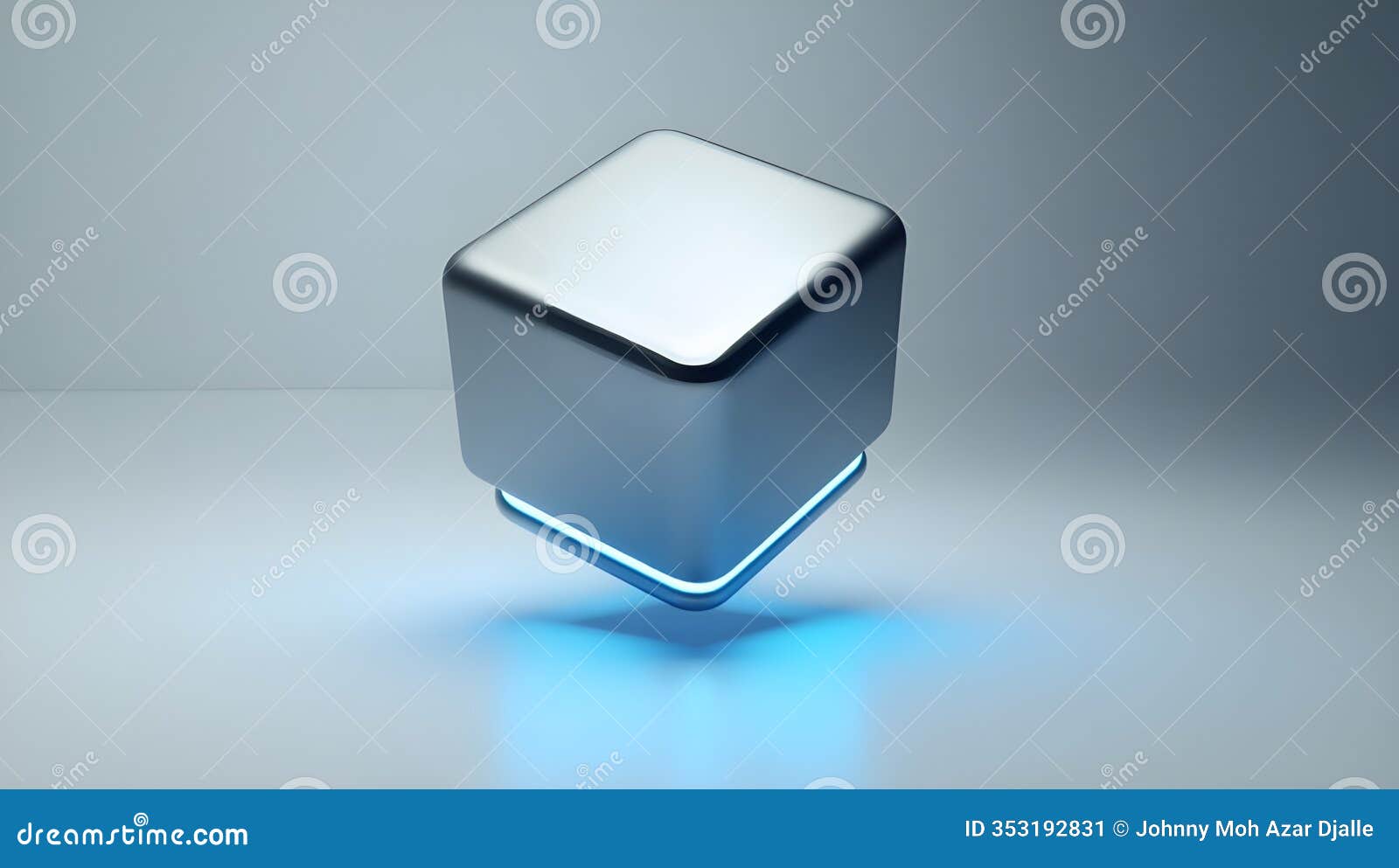 A Levitating Cube with Glowing Edges, Representing Structure and Design ...