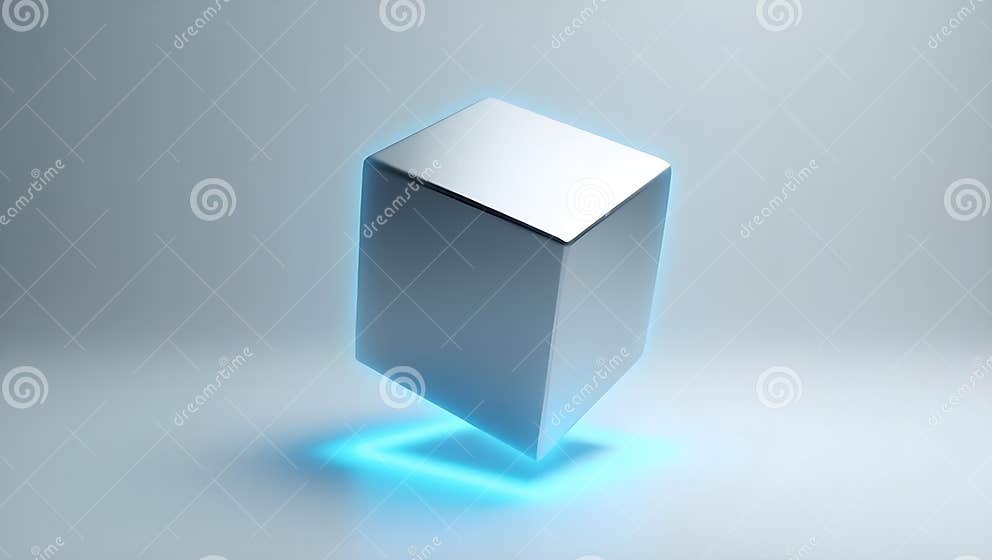 A Levitating Cube with Glowing Edges, Representing Structure and Design ...