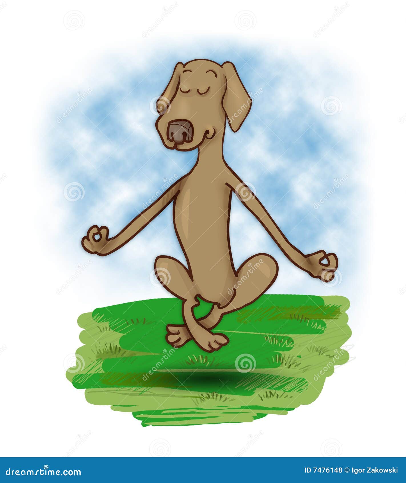 Levitating dog stock illustration. Illustration of comic - 7476148