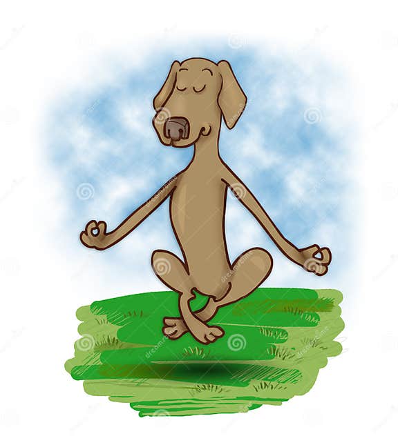 Levitating dog stock illustration. Illustration of comic - 7476148