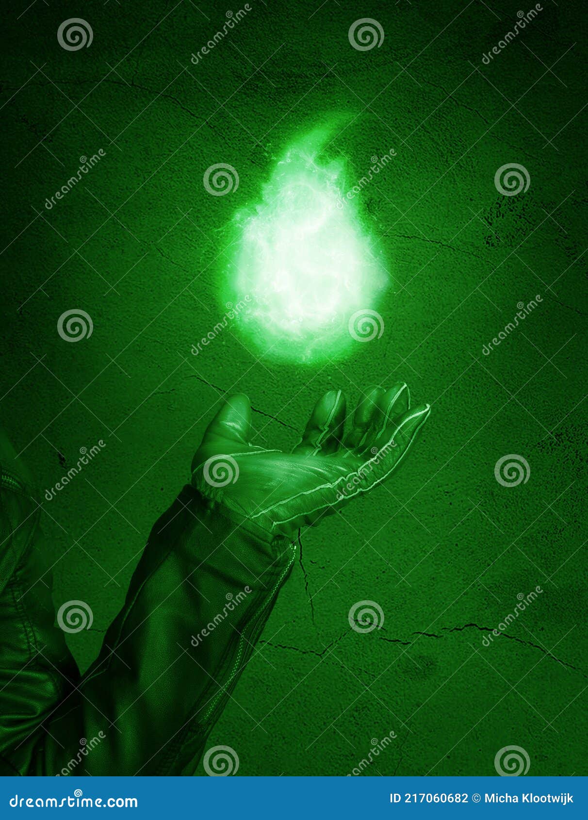 Levitating Magic Fire Flame on a Special Glove Stock Photo - Image of ...