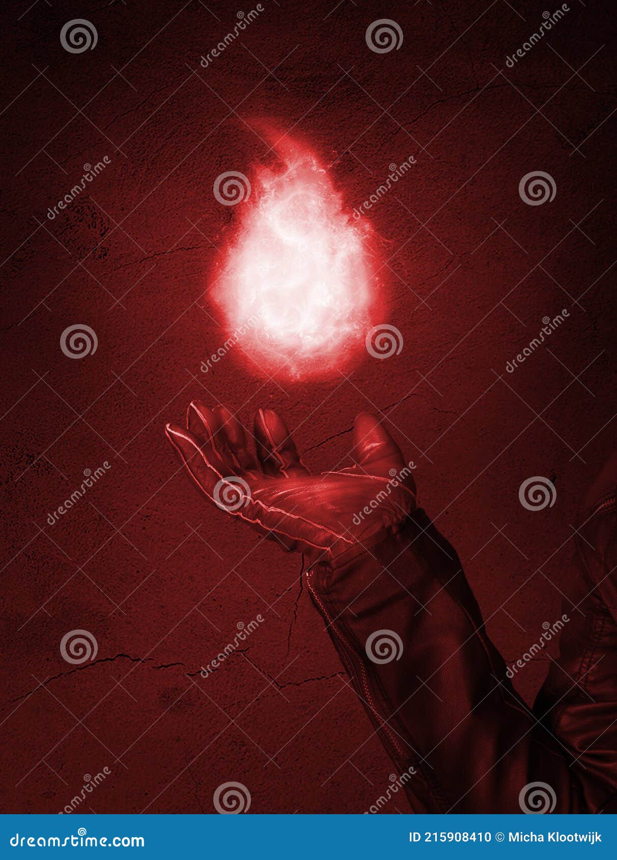 Levitating Magic Fire Flame on a Special Glove Stock Photo - Image of ...