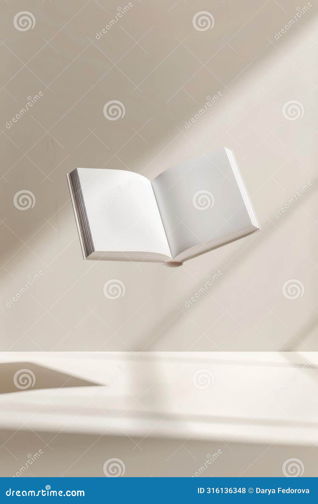 Levitating Open Book on Pastel Background - Conceptual Imagery Stock ...