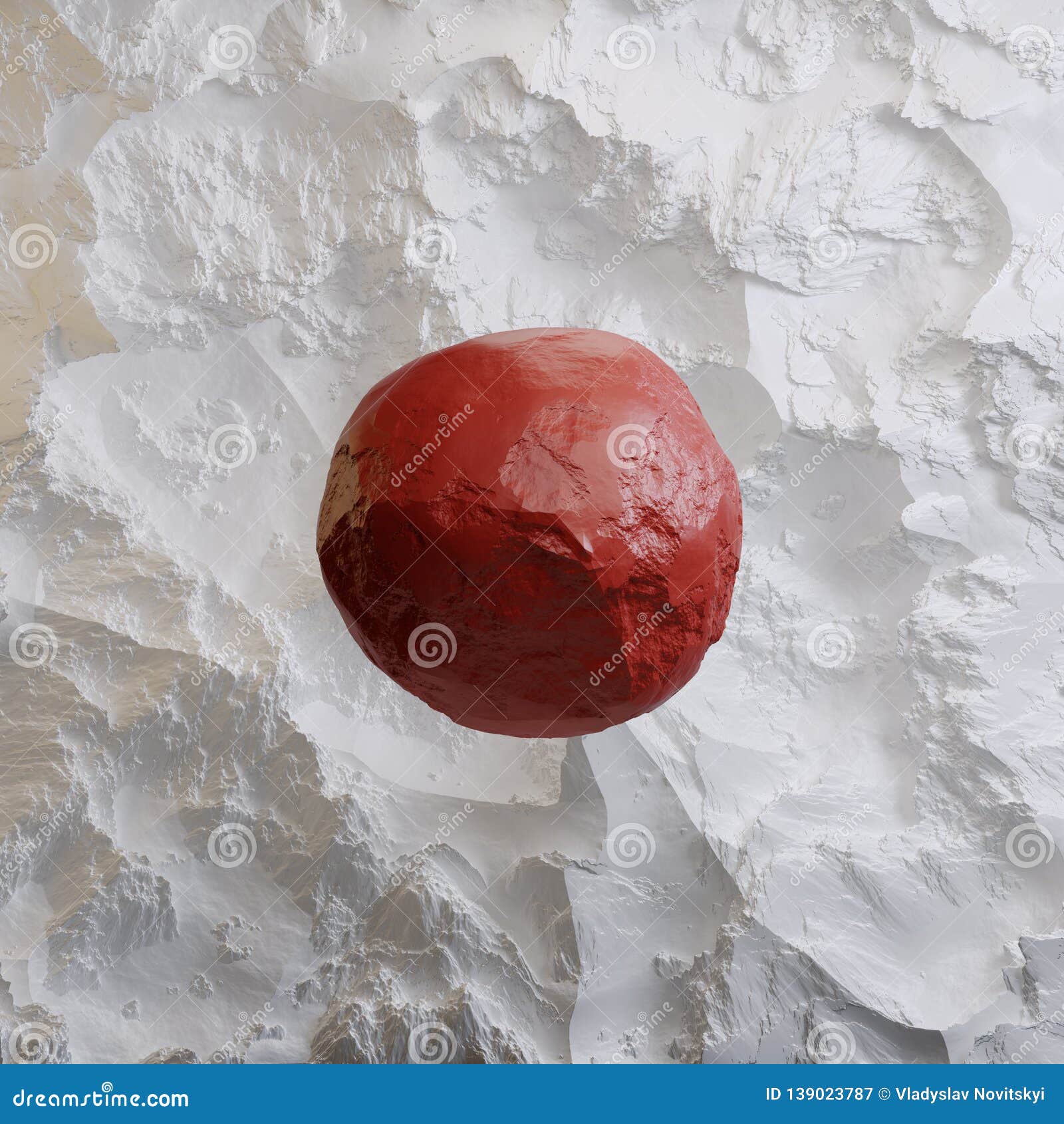 Levitating red ball stock illustration. Illustration of look - 139023787