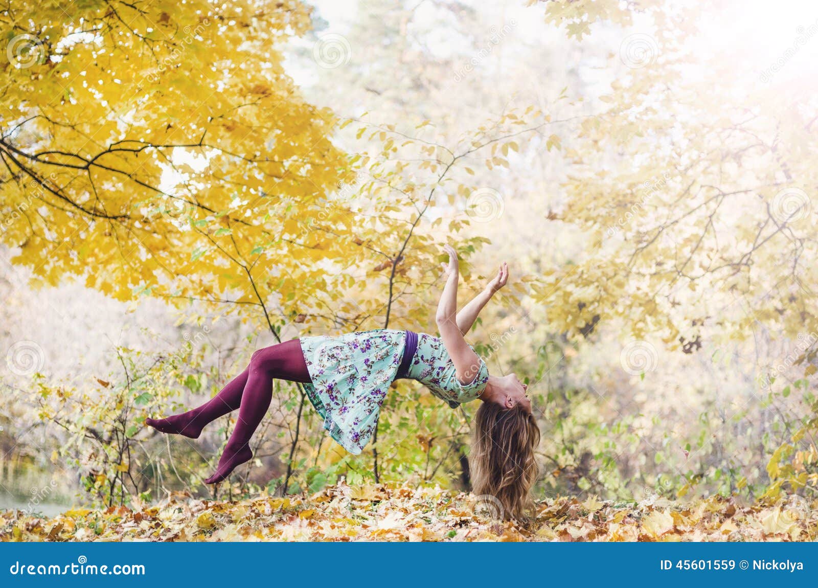 Levitation Portrait of Young Woman Stock Image - Image of gravityfree ...