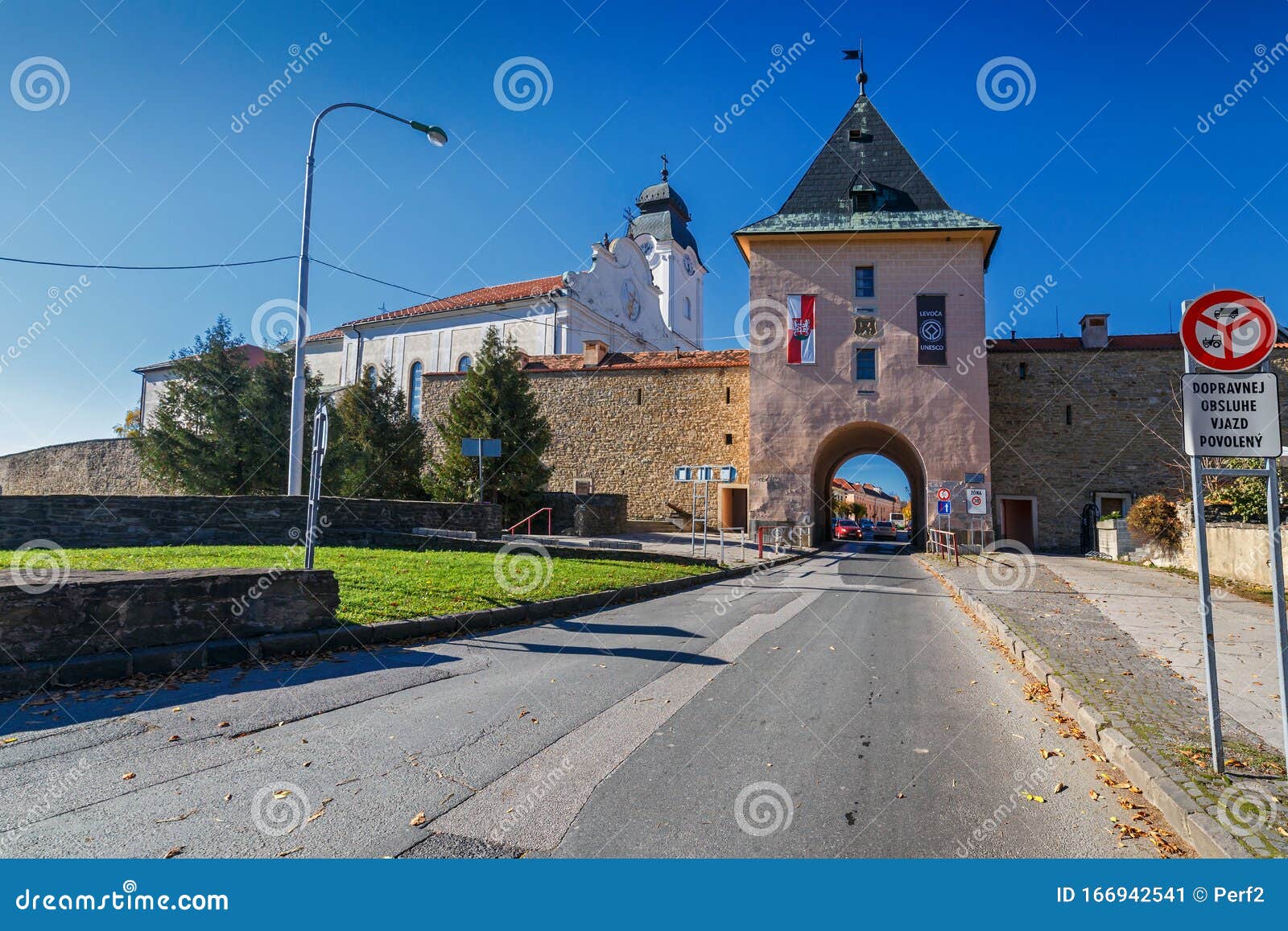 Levoca-city gates stock image. Image of walls, bastion - 166942541