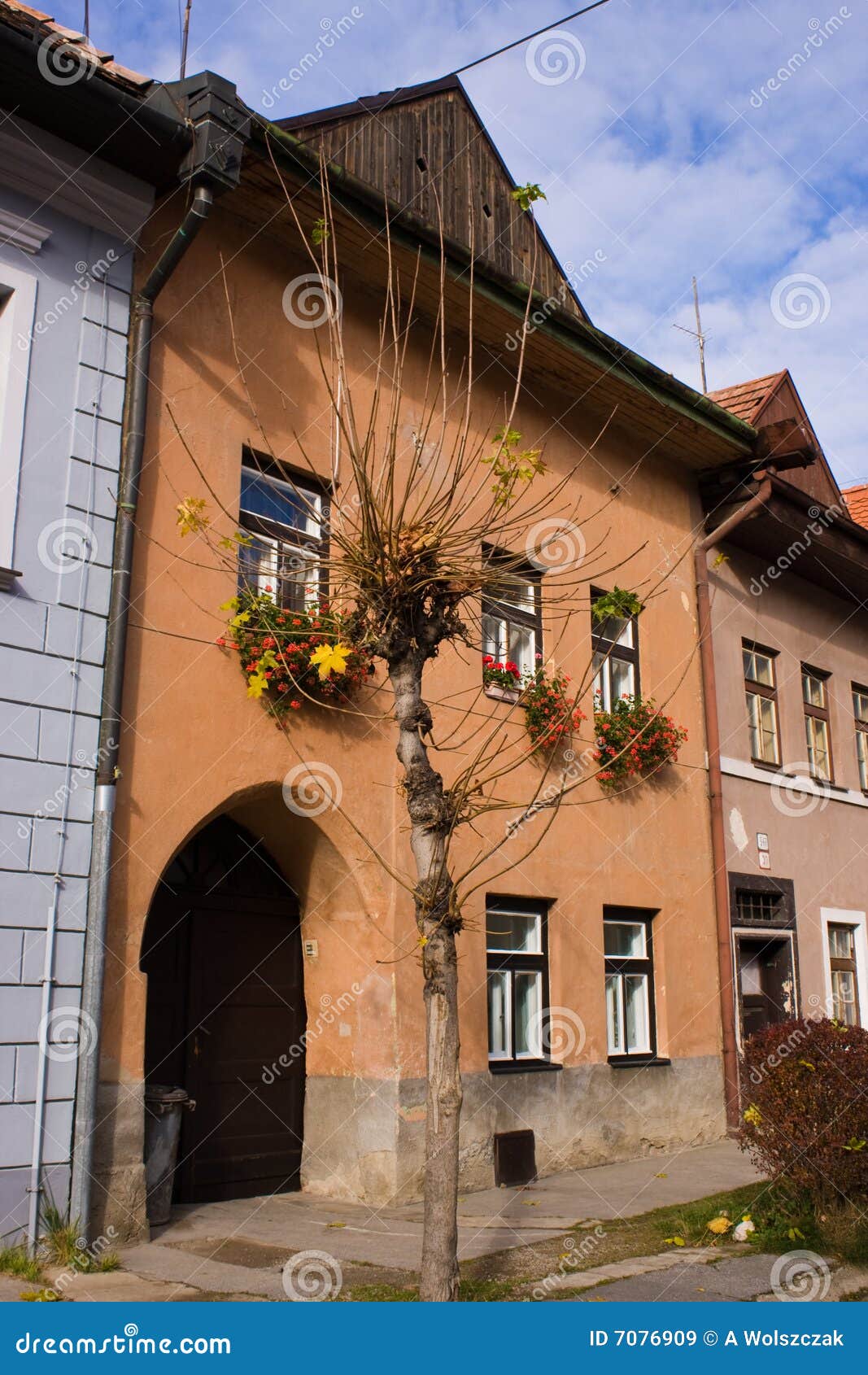 Levoca old town mansions stock image. Image of slovakia - 7076909