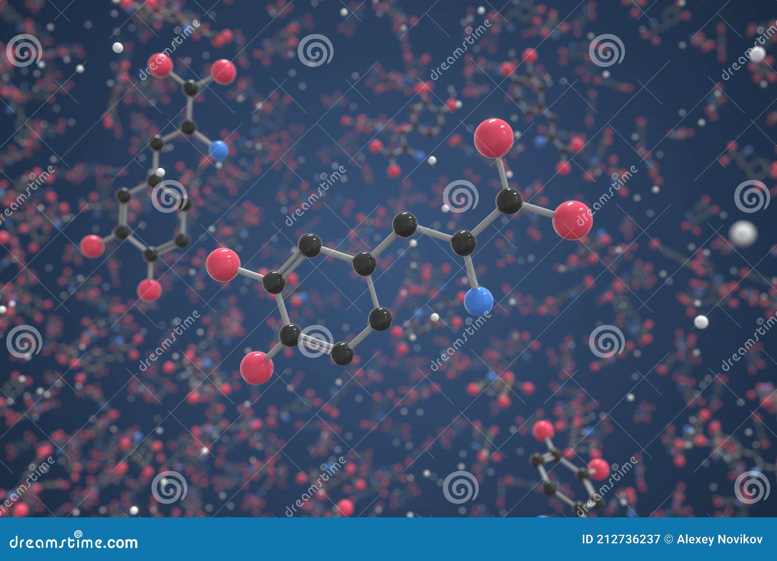 Levodopa Molecule Structure Stock Photography | CartoonDealer.com #56389406