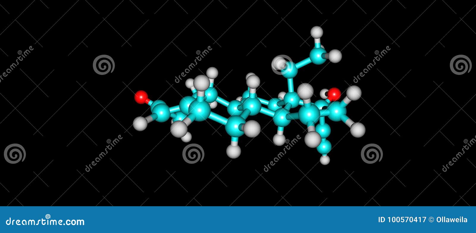 Levonorgestrel Molecular Structure Isolated On White Royalty-Free ...