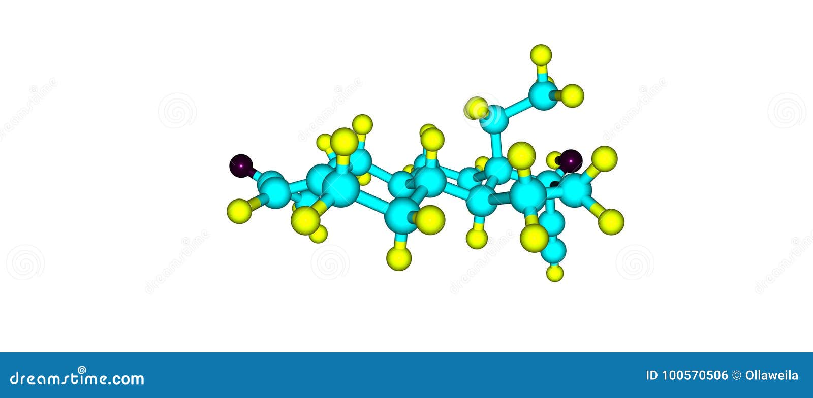 Levonorgestrel Molecular Structure Isolated On White Royalty-Free ...
