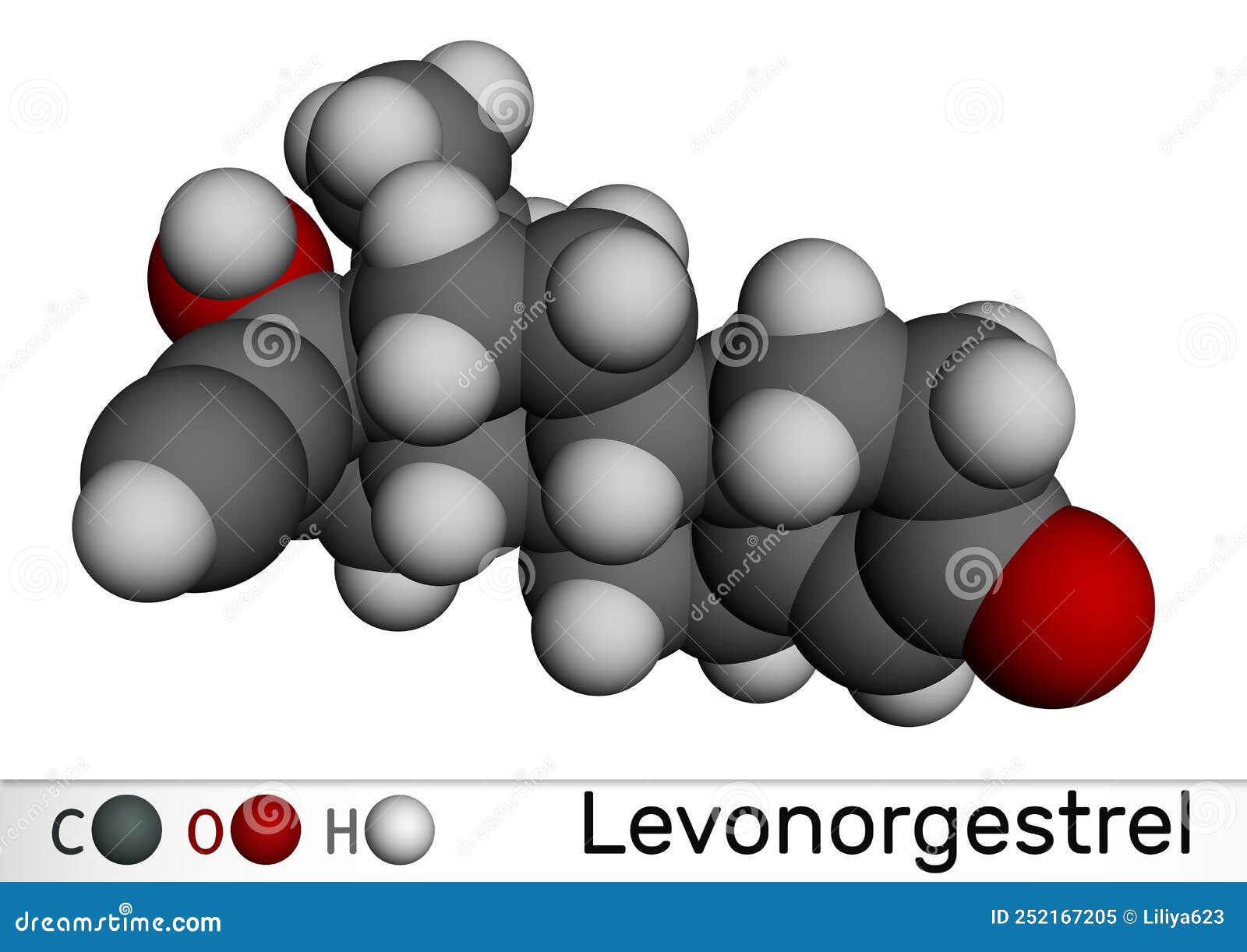 Levonorgestrel Progestin Molecule. It Is Synthetic Progestogen ...