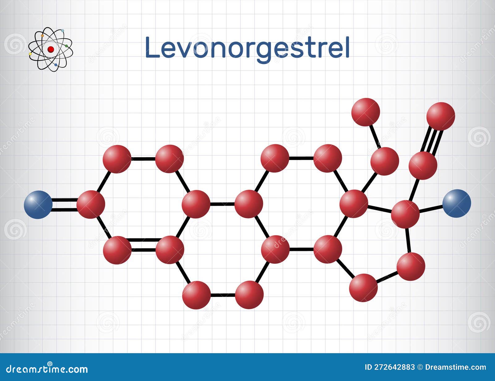Levonorgestrel Progestin Molecule. it is Synthetic Progestogen ...