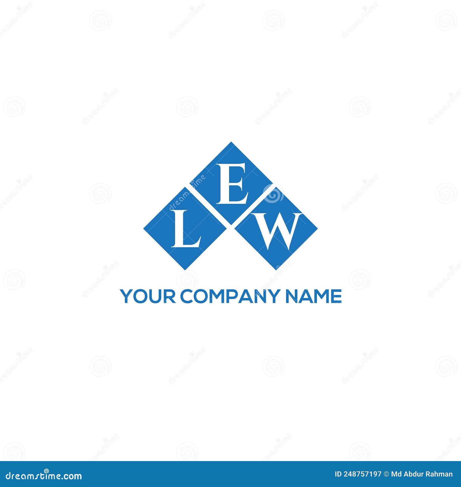 LEW Letter Logo Design on BLACK Background. LEW Creative Initials ...