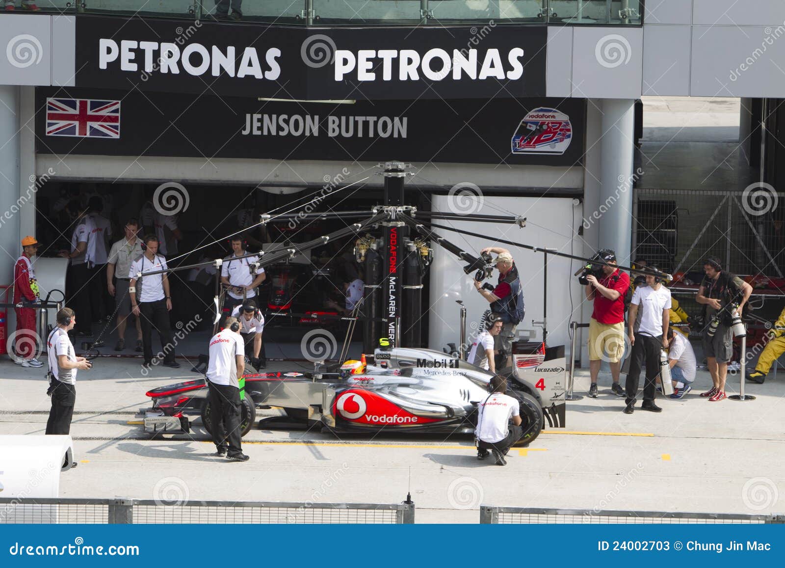 Lewis Hamilton Does a Trial Pit Stop Editorial Stock Photo - Image of ...