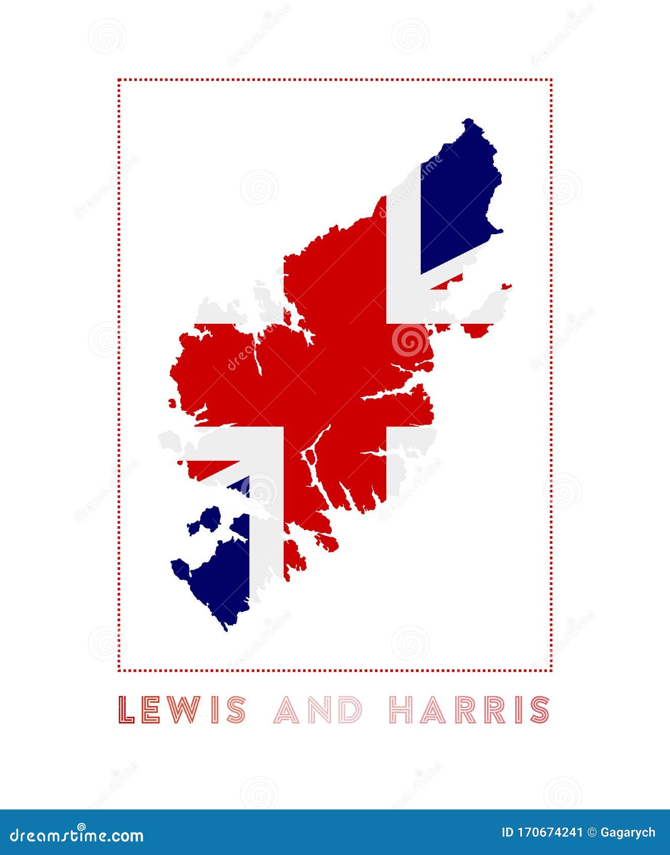Lewis and Harris Logo. Map of Lewis and Harris. Stock Vector ...