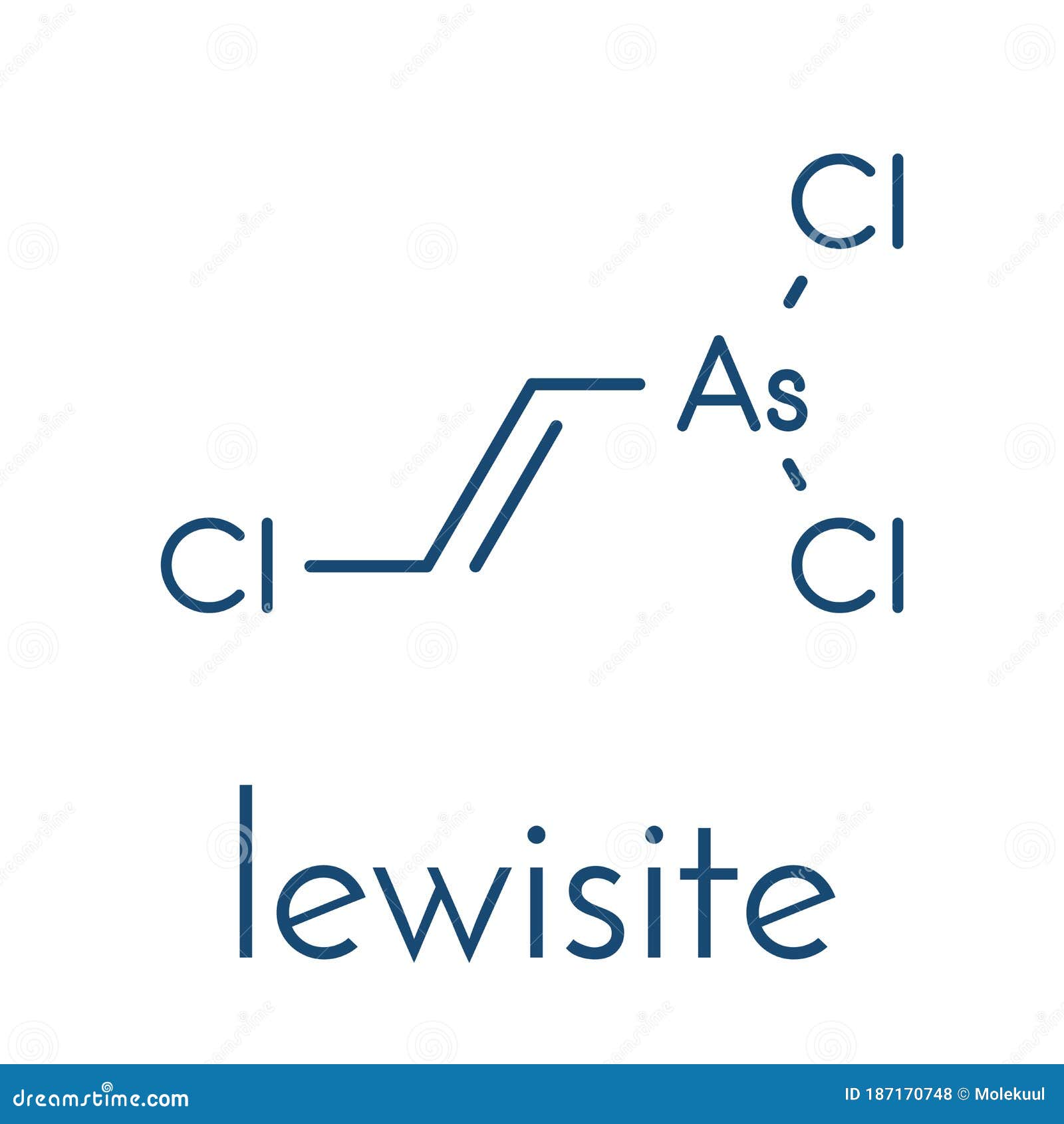 Lewisite Chemical Weapon Molecule. Skeletal Formula. Stock Vector ...