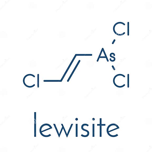 Lewisite Chemical Weapon Molecule. Skeletal Formula. Stock Vector ...