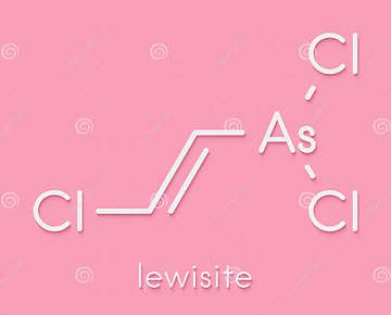 Lewisite Chemical Weapon Molecule. Skeletal Formula. Stock Illustration ...