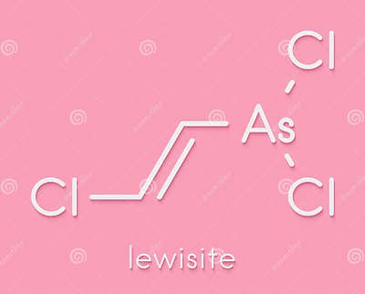 Lewisite Chemical Weapon Molecule. Skeletal Formula. Stock Illustration ...