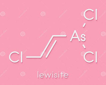 Lewisite Chemical Weapon Molecule. Skeletal Formula. Stock Illustration ...