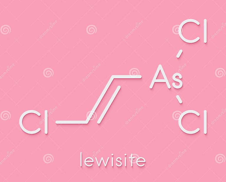 Lewisite Chemical Weapon Molecule. Skeletal Formula. Stock Illustration ...