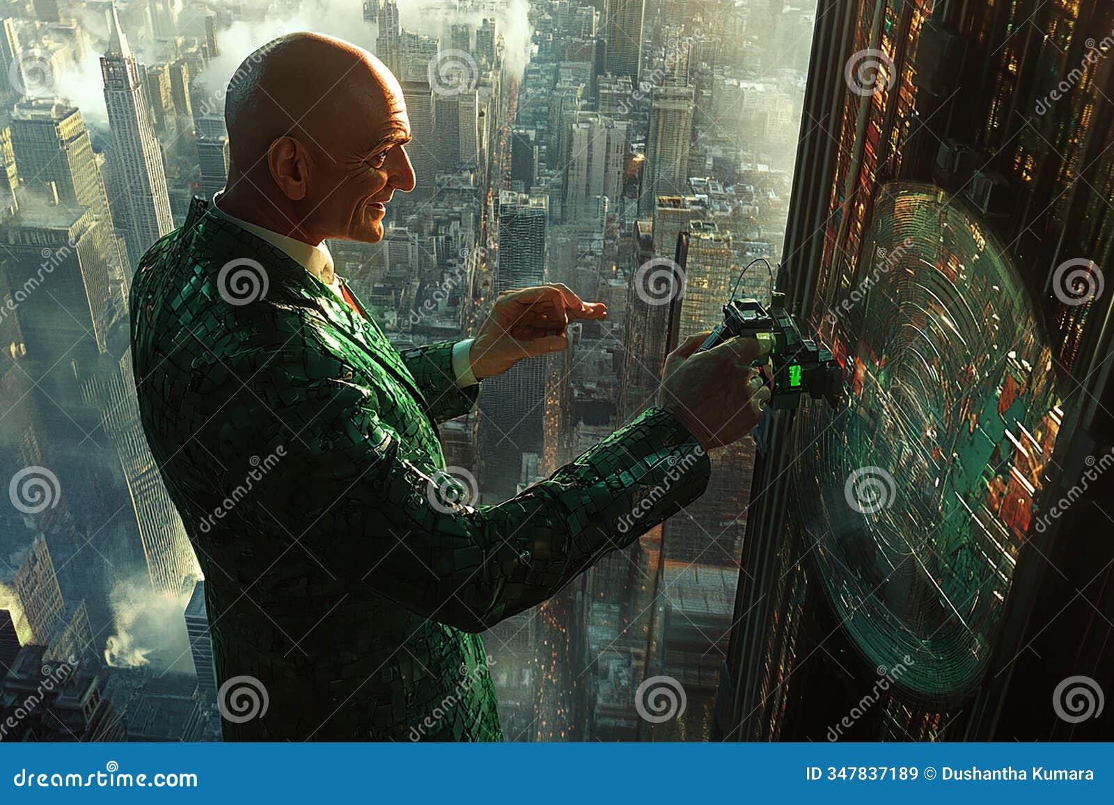 Lex Luthor s Master Plan stock illustration. Illustration of technology ...