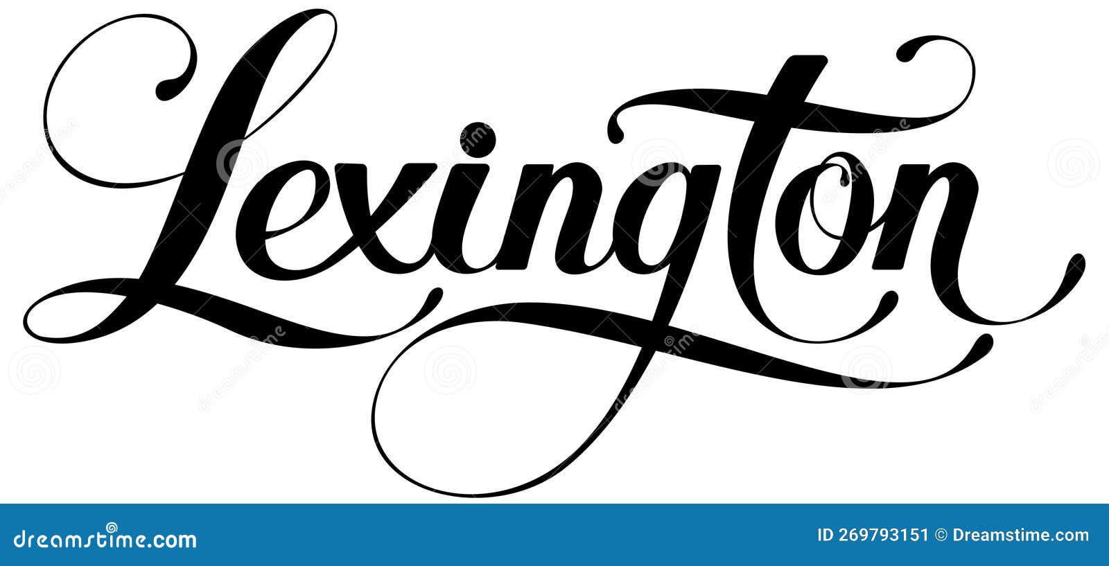 Lexington - Custom Calligraphy Text Stock Illustration - Illustration ...
