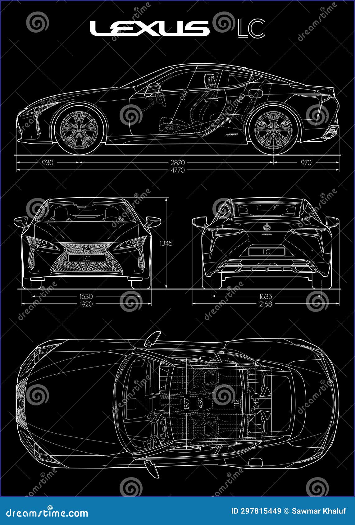 Lexus LC 2023 editorial stock image. Illustration of drawing - 297815449