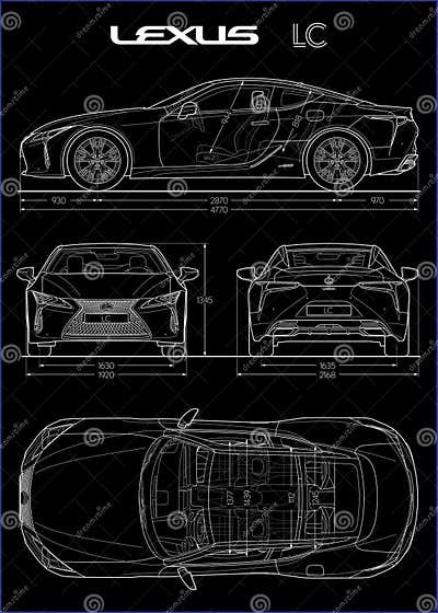 Lexus LC 2023 editorial stock image. Illustration of drawing - 297815449