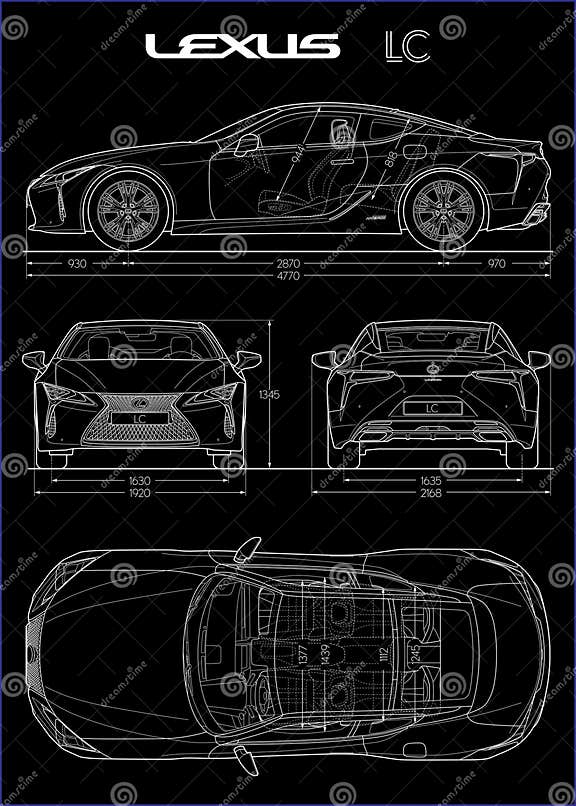 Lexus LC 2023 editorial stock image. Illustration of drawing - 297815449