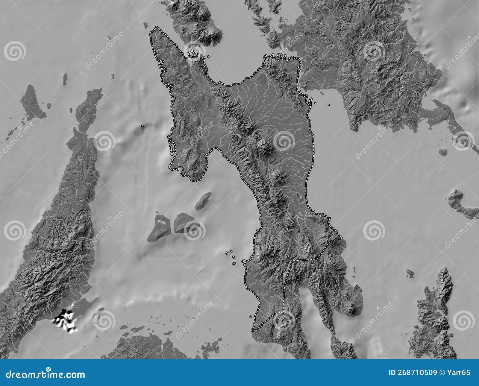 Leyte, Philippines. Bilevel. No Legend Stock Illustration ...