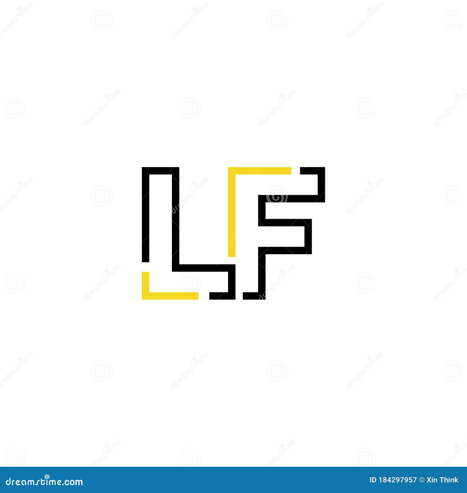 LF Letter Logo Icon Design Template Elements Stock Vector ...