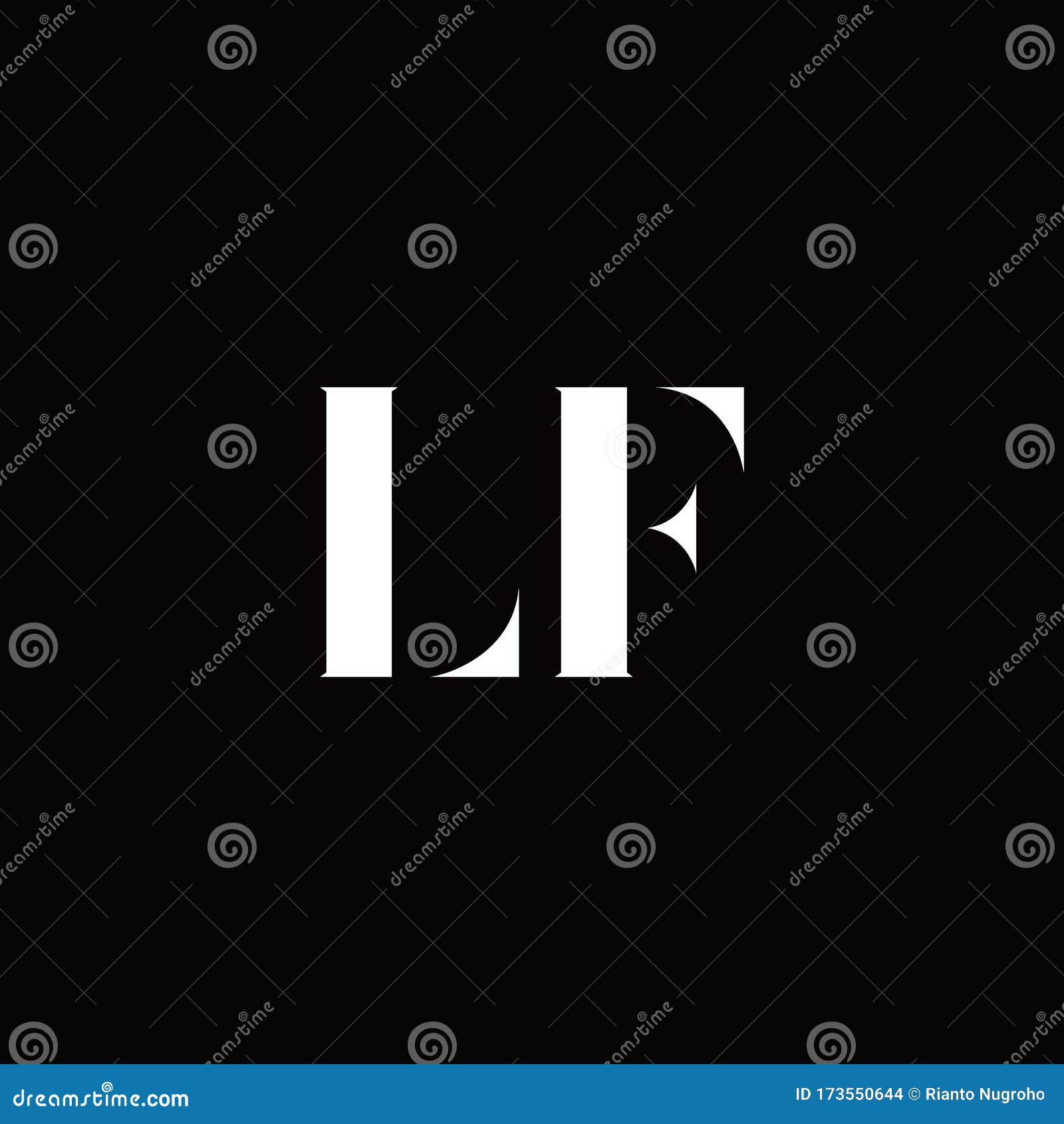 LF Logo Letter Initial Logo Designs Template Stock Vector ...