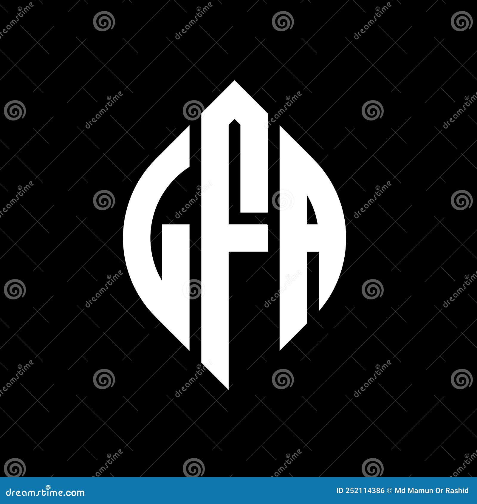 LFA Circle Letter Logo Design with Circle and Ellipse Shape. LFA ...