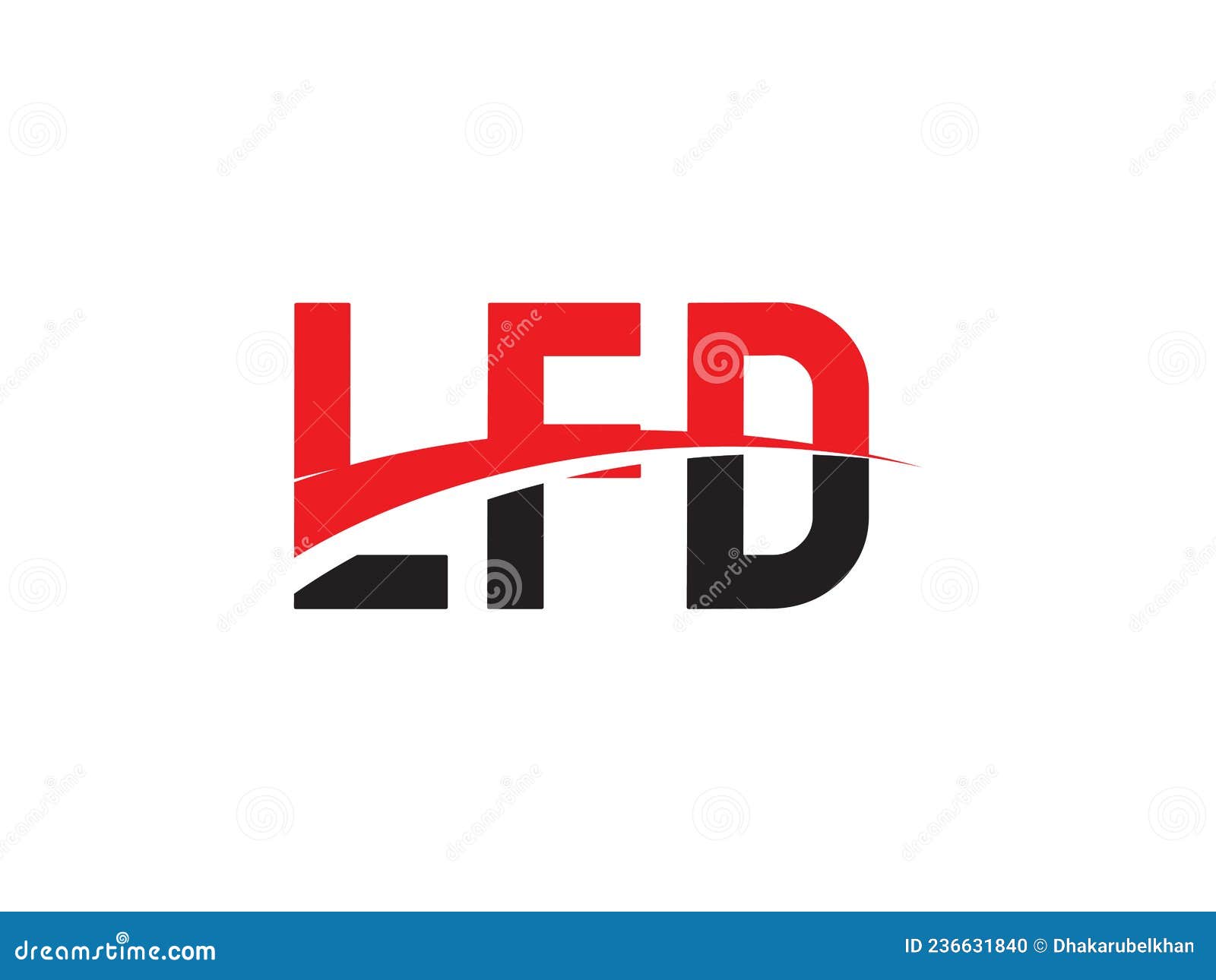 LFD Letter Initial Logo Design Stock Vector - Illustration of mark ...