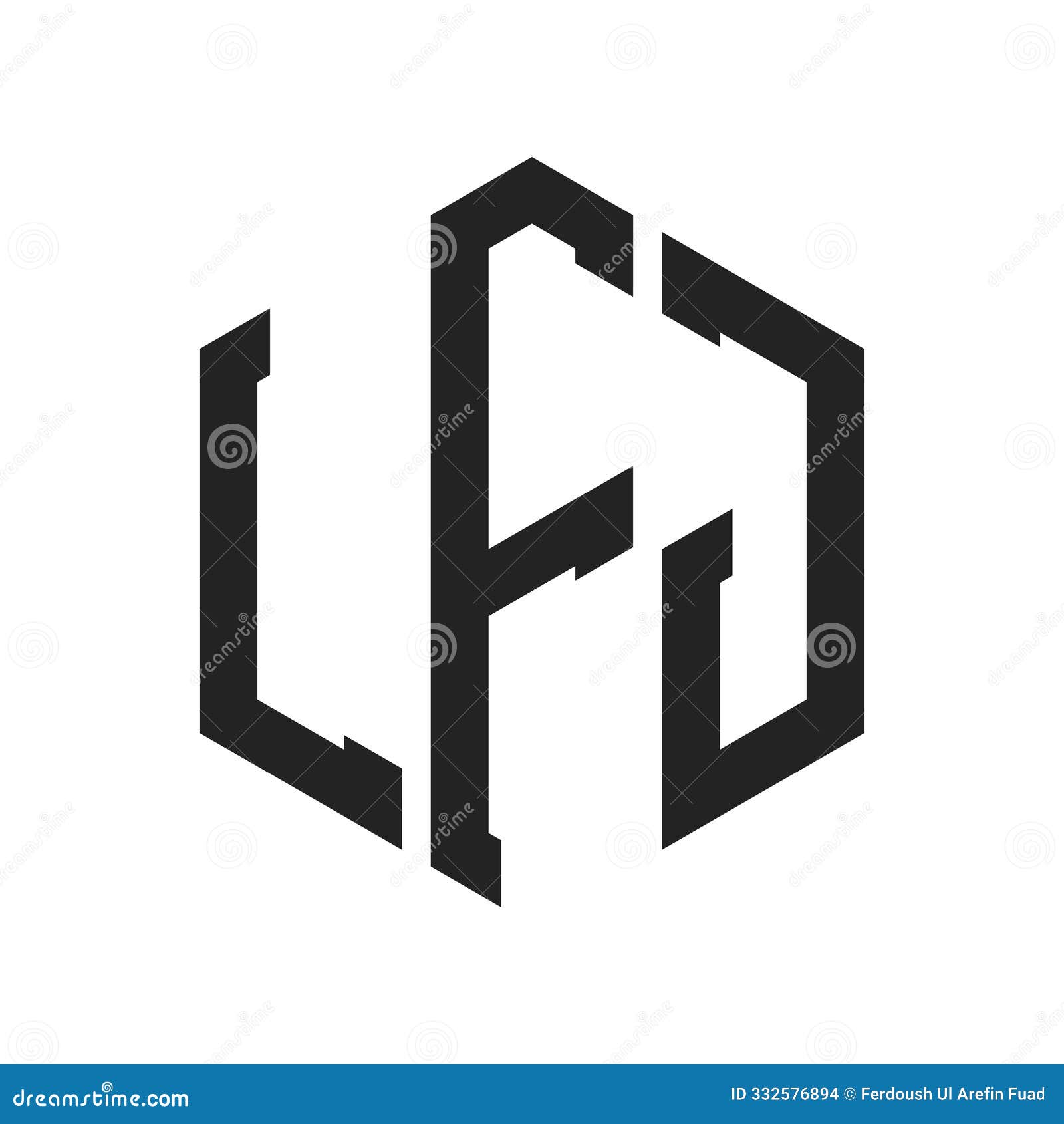 LFJ Logo Design. Initial Letter LFJ Monogram Logo Using Hexagon Shape ...